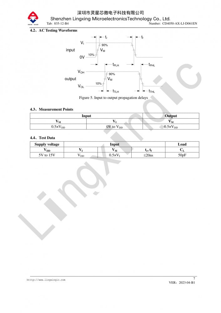 CD4050BM(LX) datasheet page 9