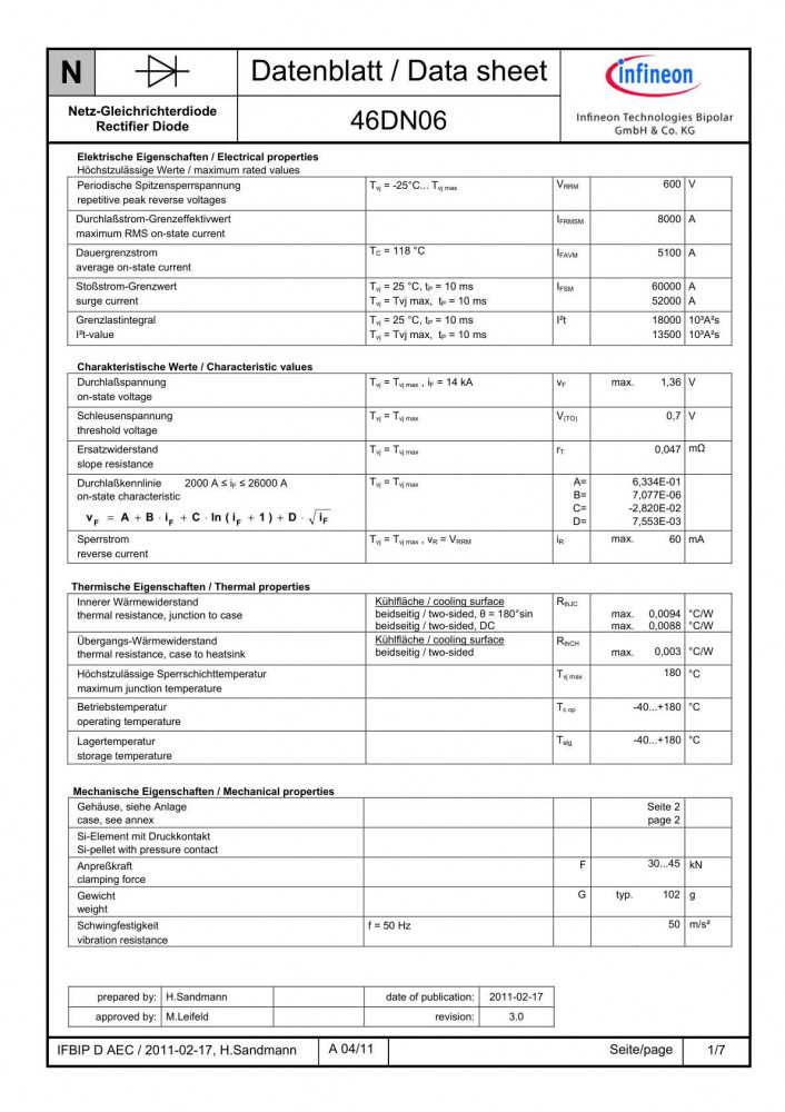 46DN06 datasheet page 1