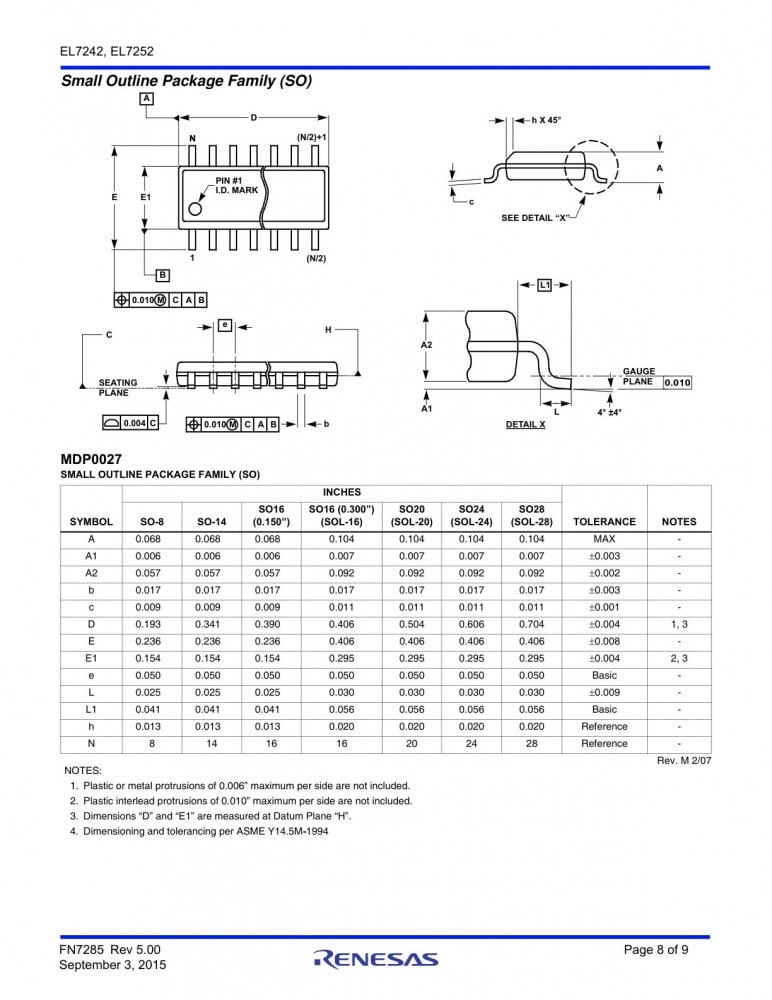 EL7242CSZ datasheet page 8