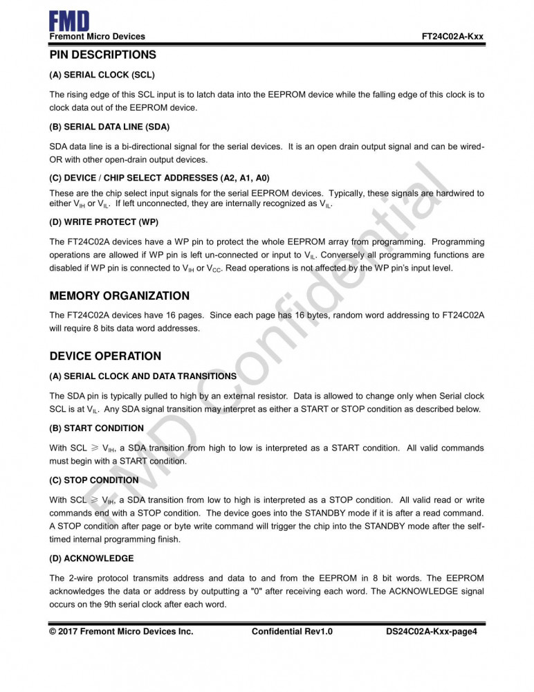 FT24C02A-KSR-T datasheet page 4