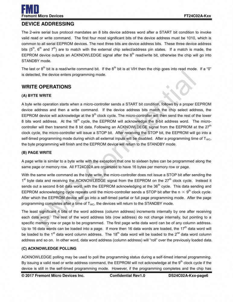 FT24C02A-KSR-T datasheet page 6