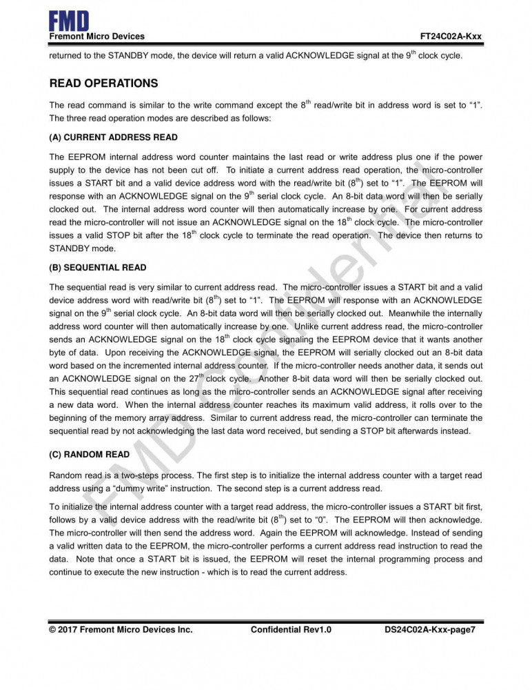 FT24C02A-KSR-T datasheet page 7