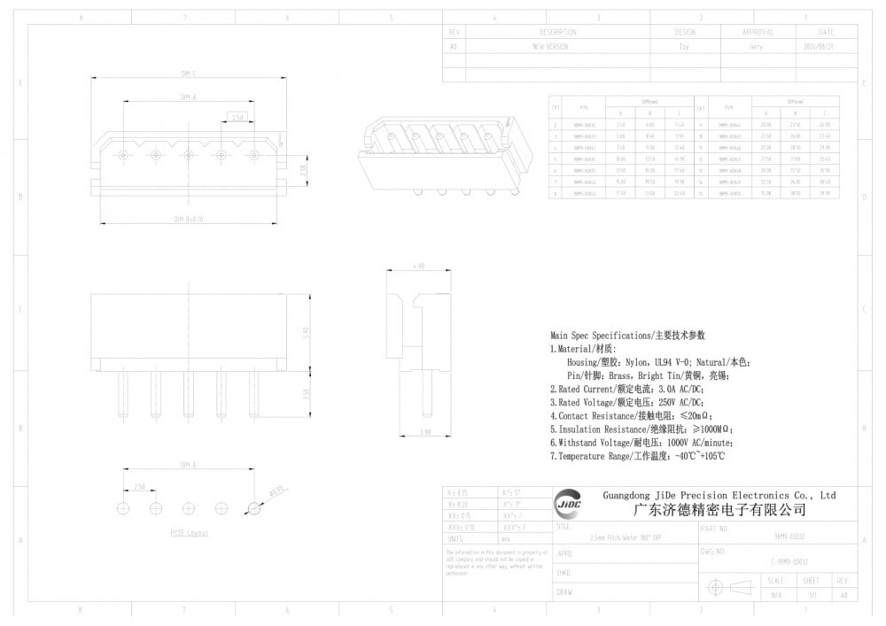 JIDC 98M9-00033 technical drawing preview
