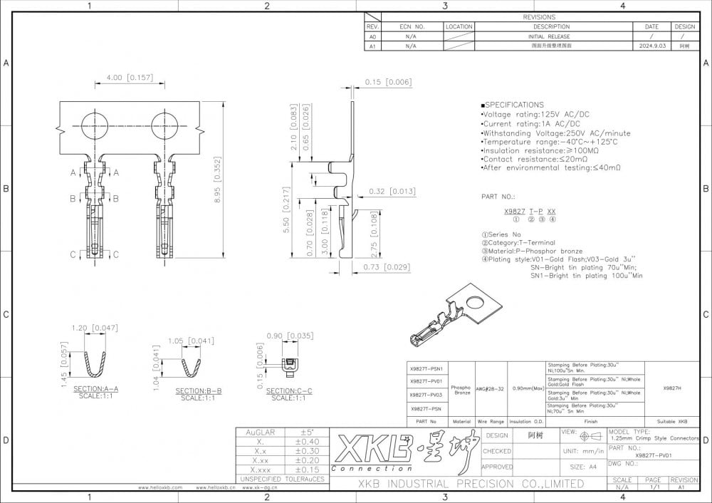 X9827T-PV01 technical document page