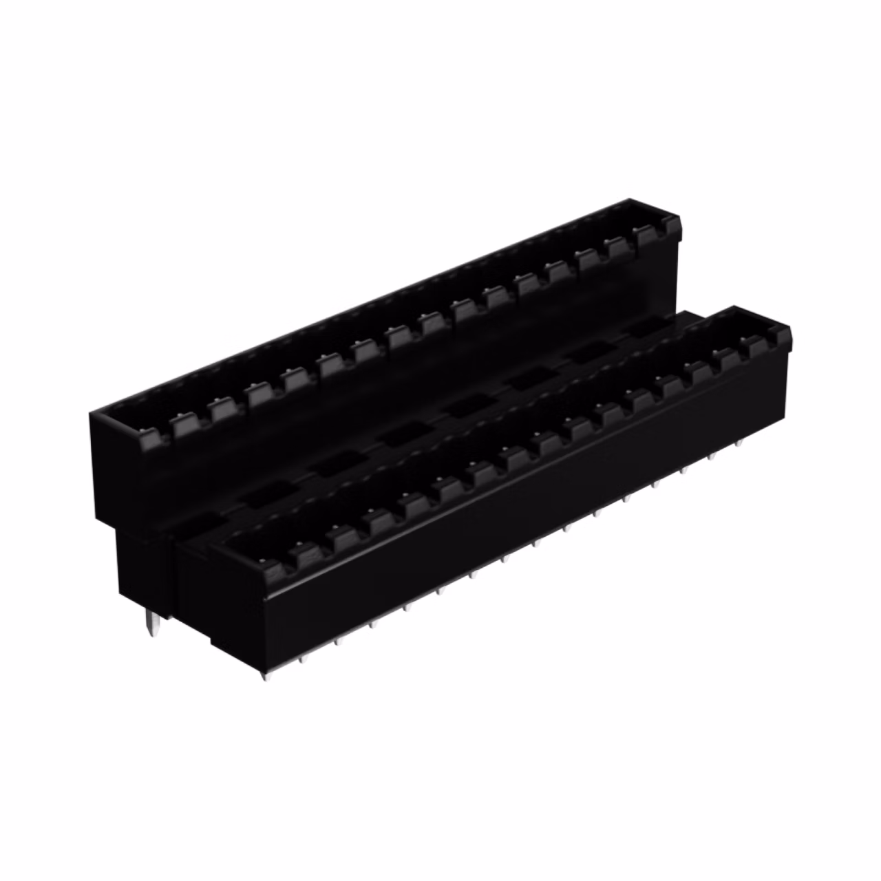 5.00mm Pitch Eurostyle Vertical Dual Level PCB Header, Closed Ends, 32 Circuits for sale