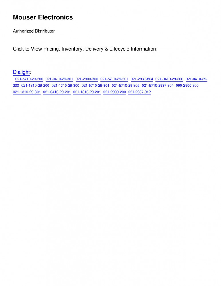 Dialight miniature incandescent indicator documentation page 2