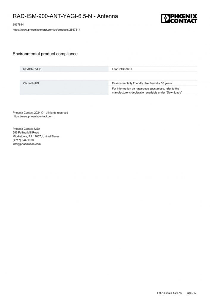 2867814 product documentation page 7