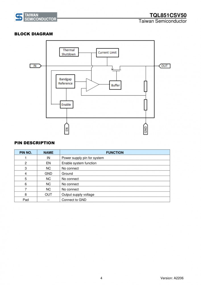 TQL851CSV50 datasheet page 4