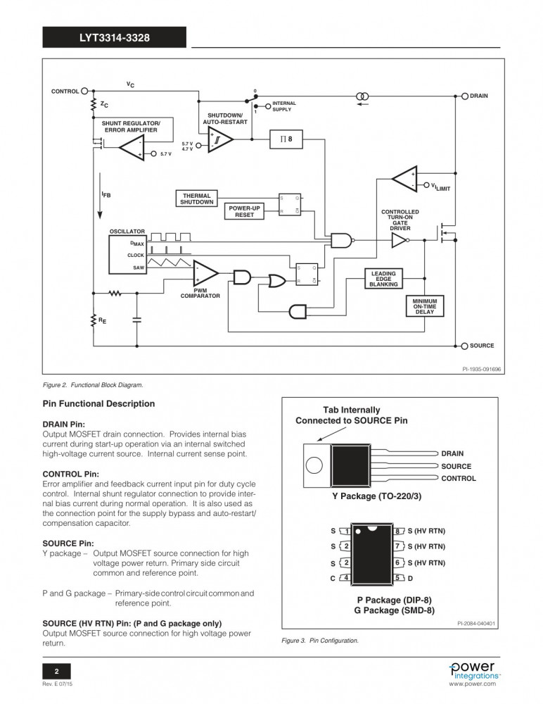 TOP227YN technical document page 2