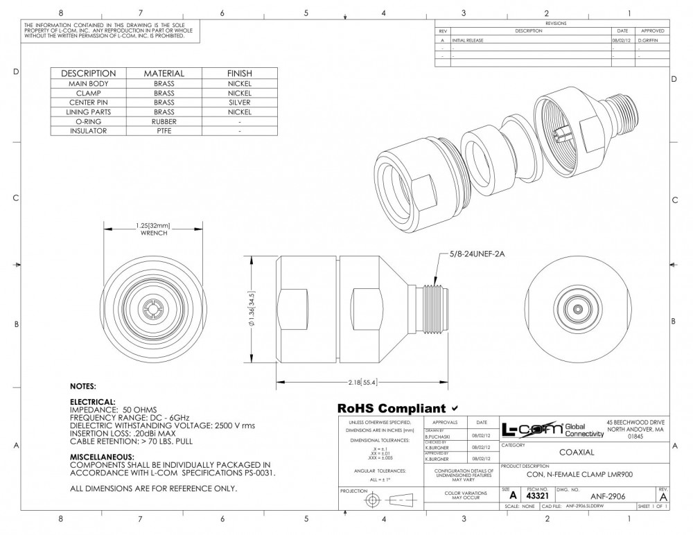 L-com ANF-2906 technical document page