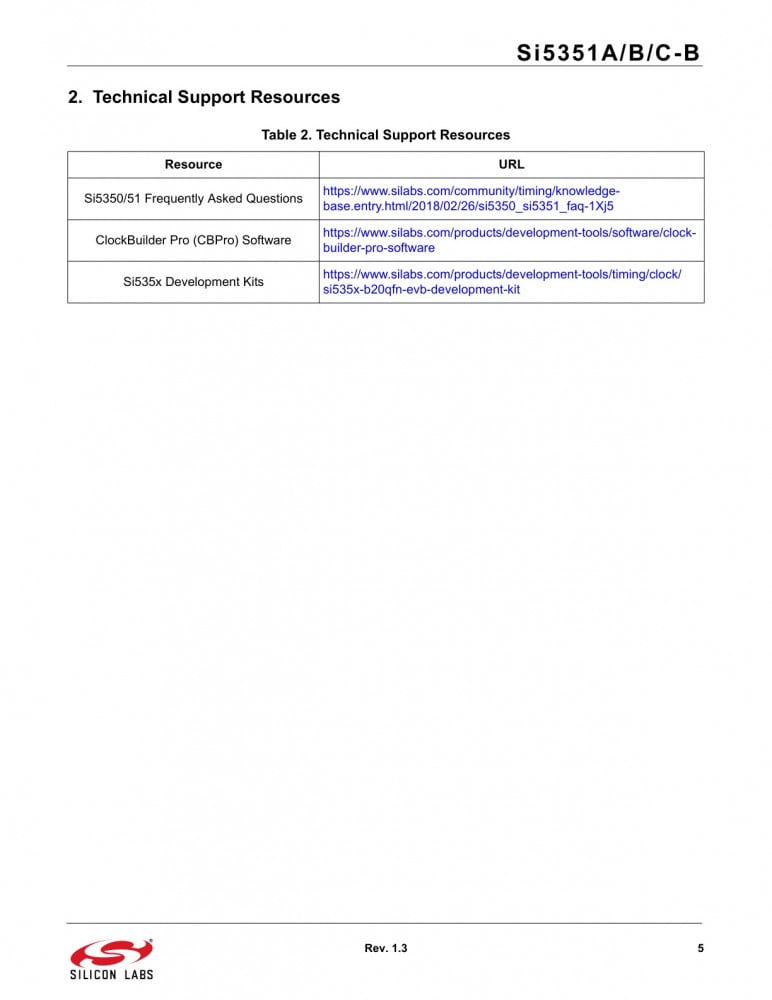 SI5351 datasheet page 5