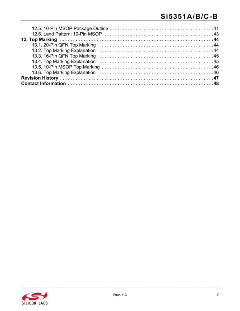SI5351 datasheet page 7