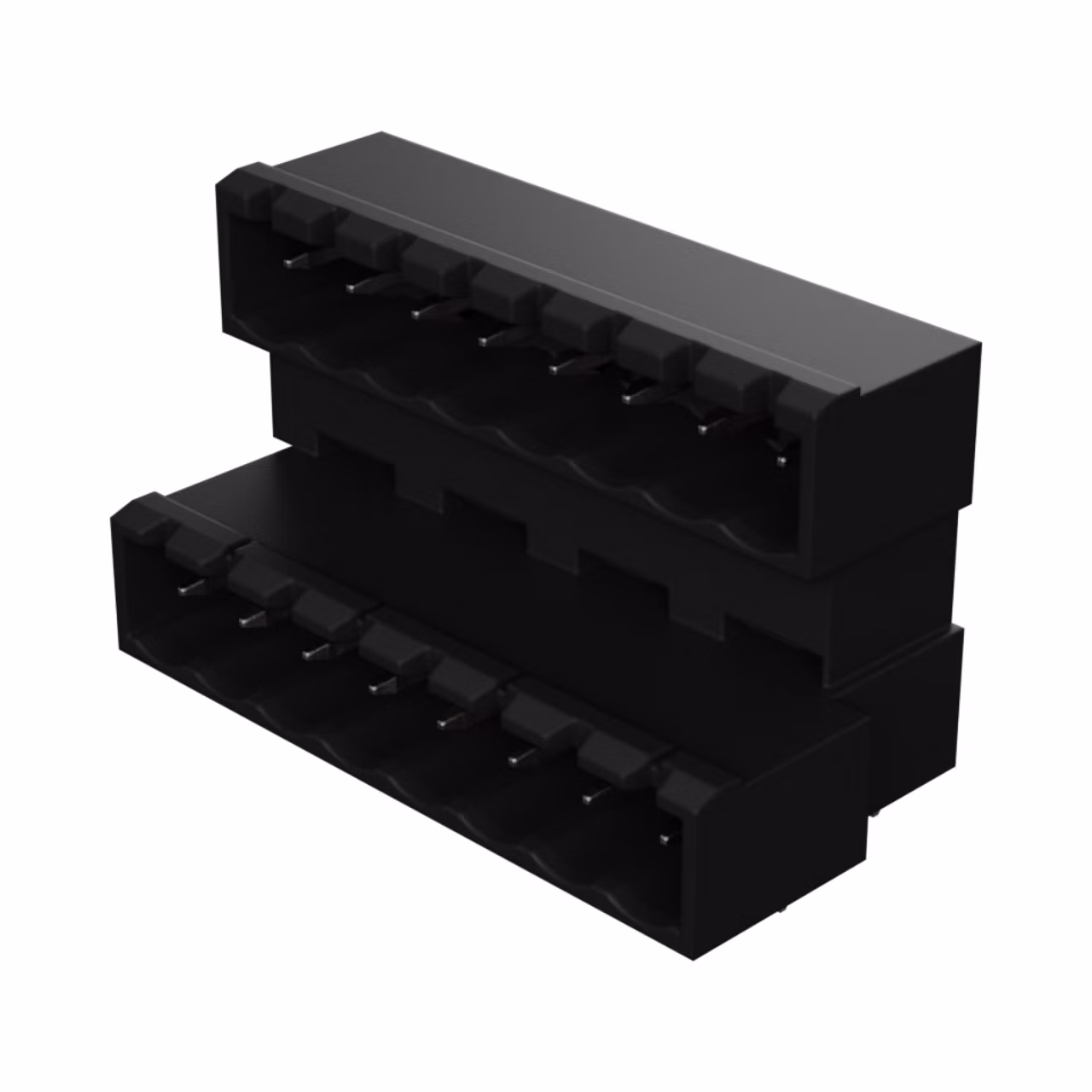 5.00mm Pitch Eurostyle Horizontal Dual Level PCB Header, Closed Ends, 16  Circuits for sale