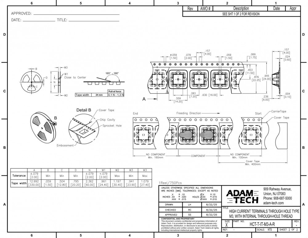 ADAM TECH HCT-T-IT-M3-A-R technical drawing, page 2