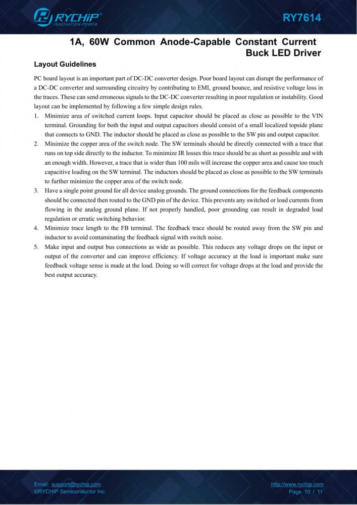 RY7614 datasheet page 10