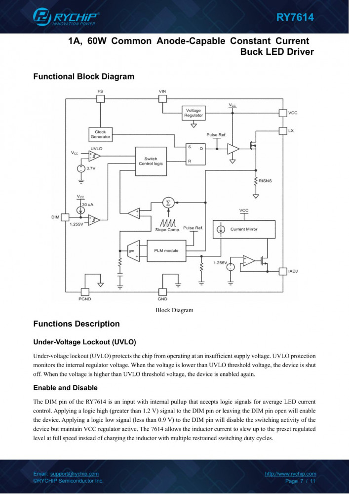 RY7614 datasheet page 7