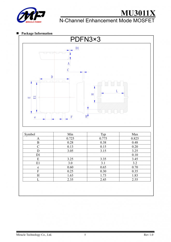 MU3011X datasheet page 5