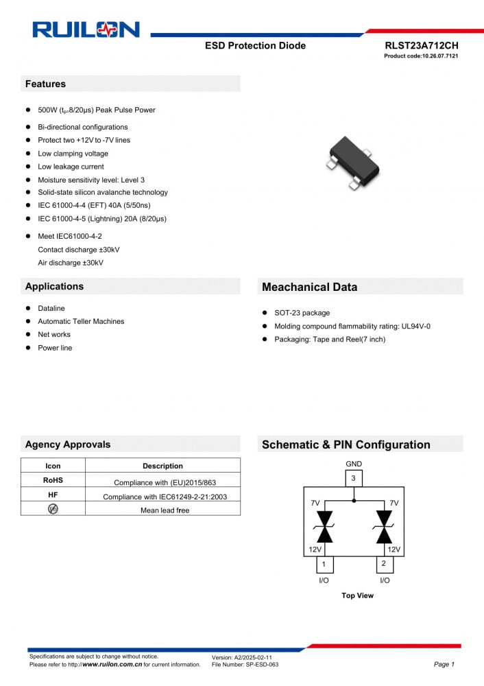 RLST23A712CH datasheet page 1