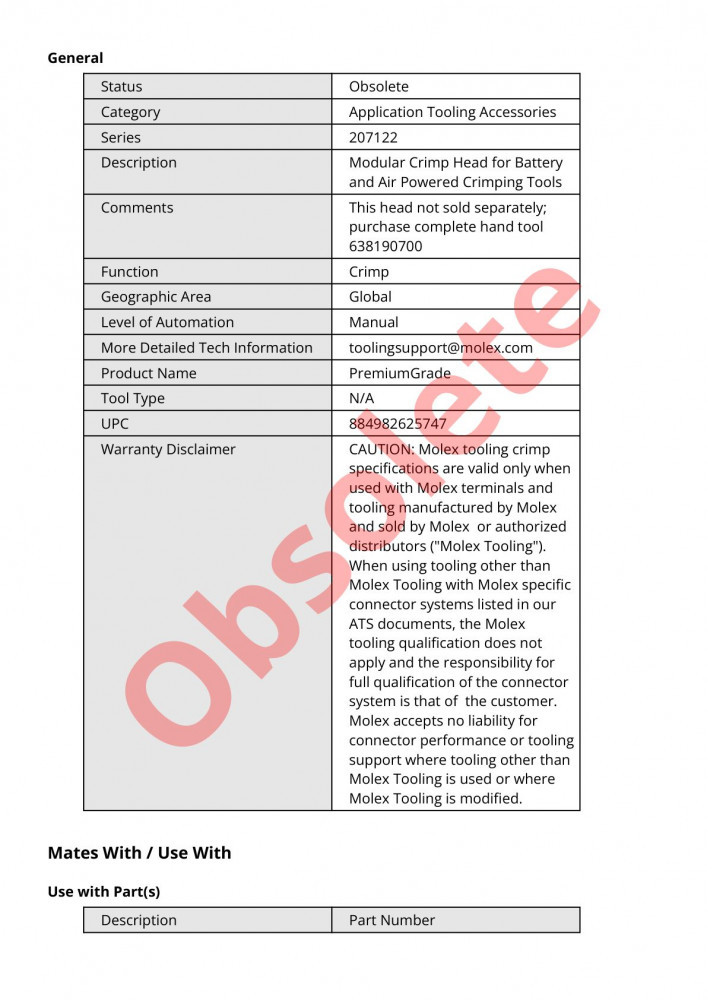 Document page 2 for Molex 638190770