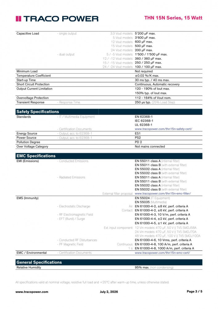 THN 15N datasheet page 3