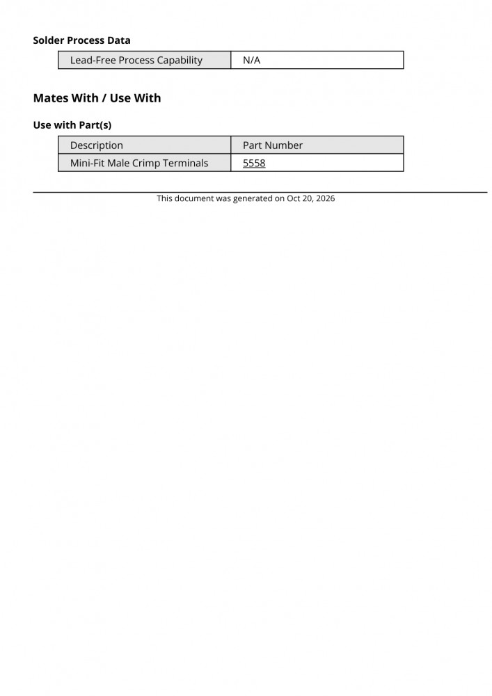 Mini-Fit Plus HCS specification page 3