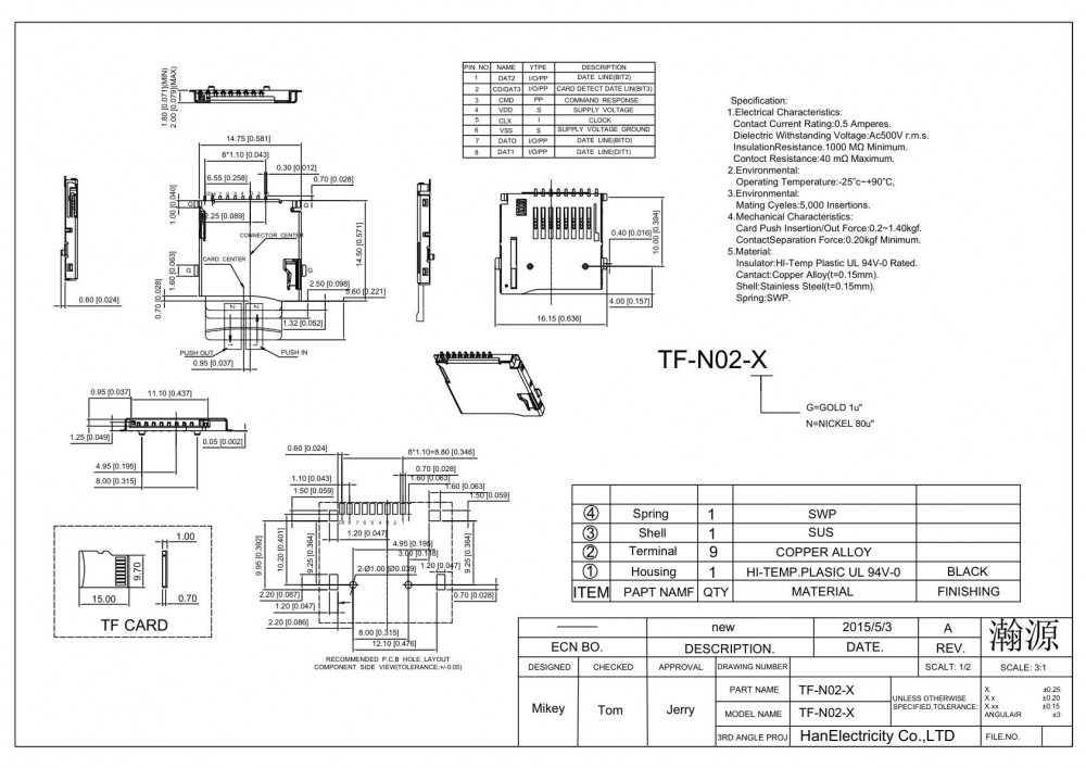 TF-N02-N technical drawing page