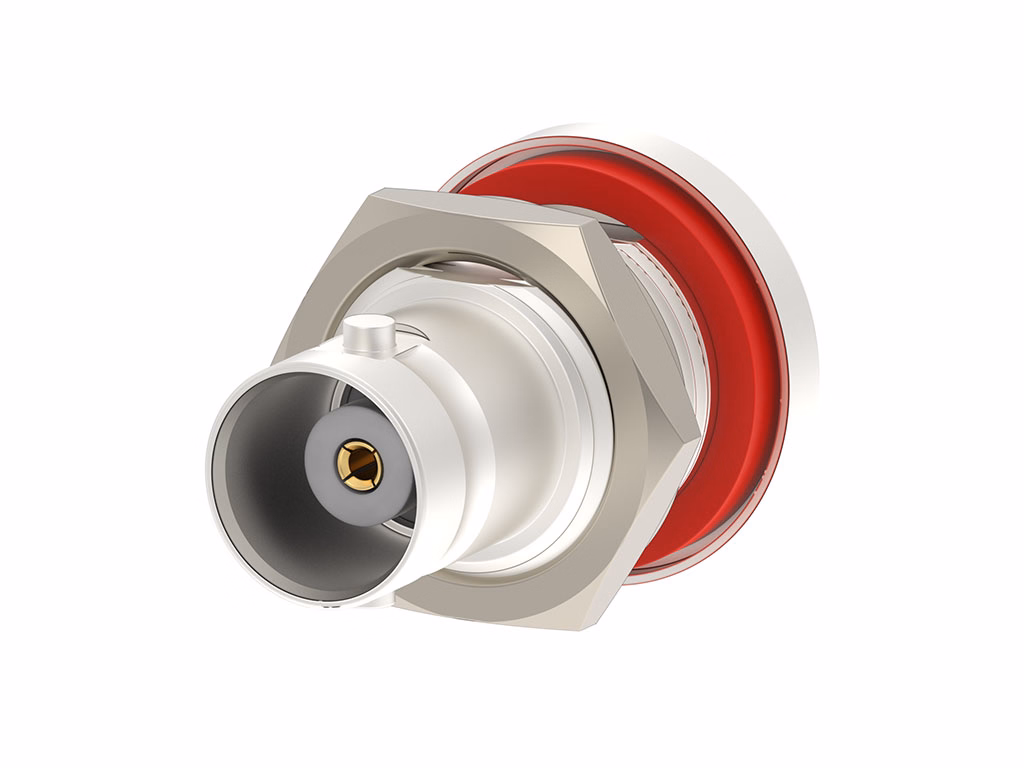 Solderless RF/Microwave PCB Connector, 1.85mm Narrow Block End Launch Jack, Screw Attachment, 67 GHz, 50 Ohms