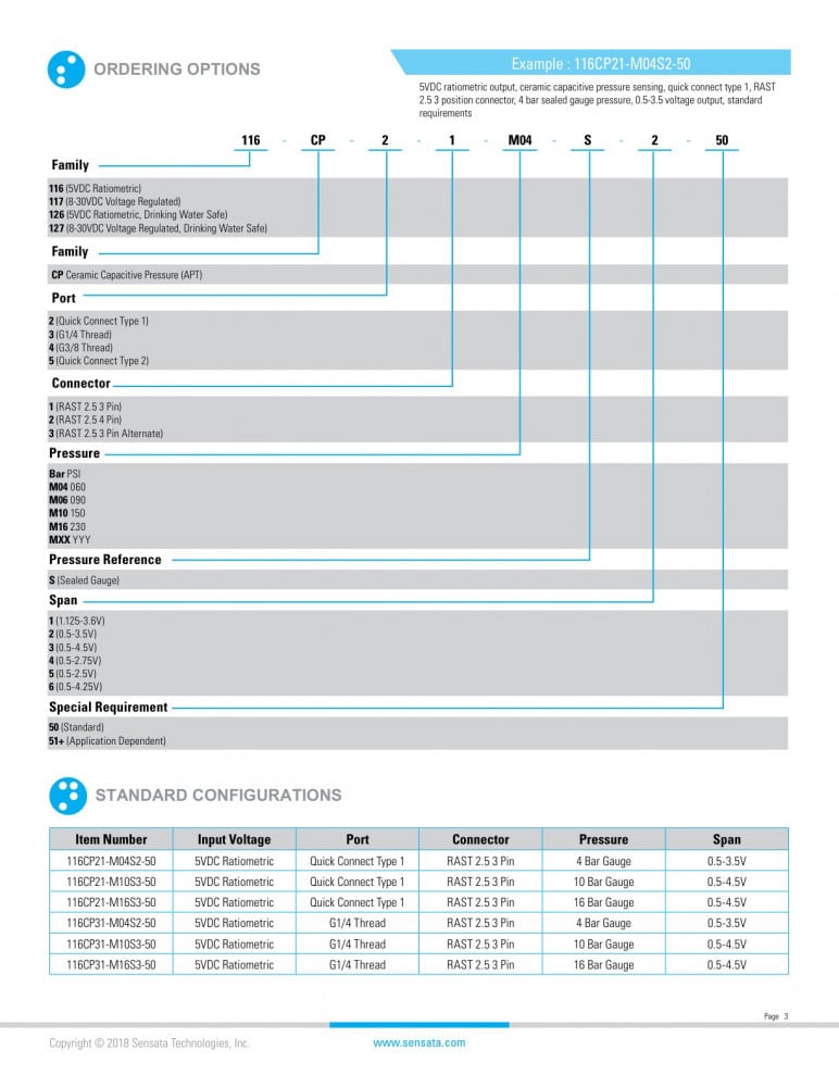 Sensata 116CP series datasheet page 3