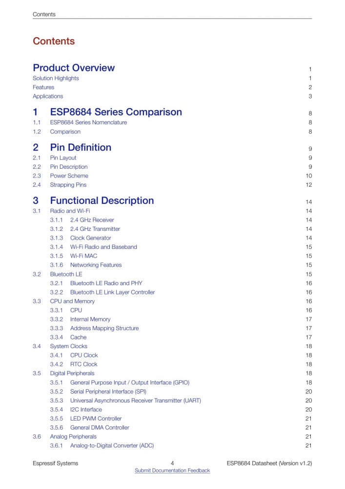 ESP8684H2 datasheet page 5