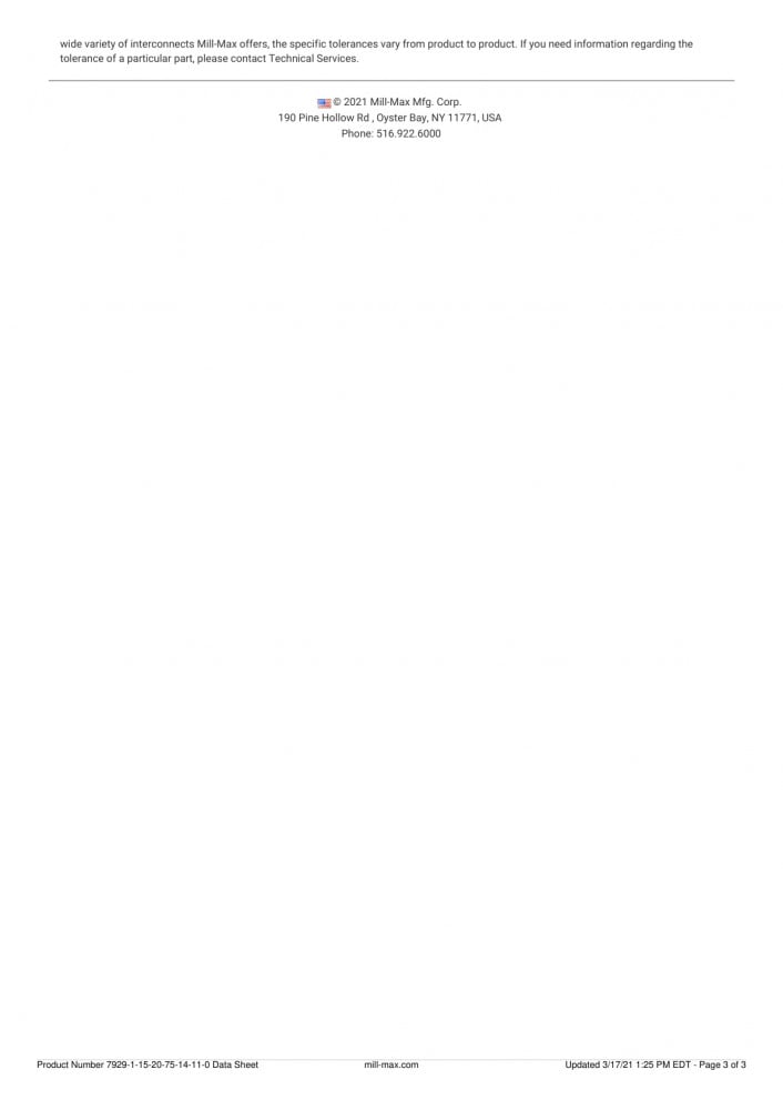 Mill-Max 7929-1-15-20-75-14-11-0 technical document page 3