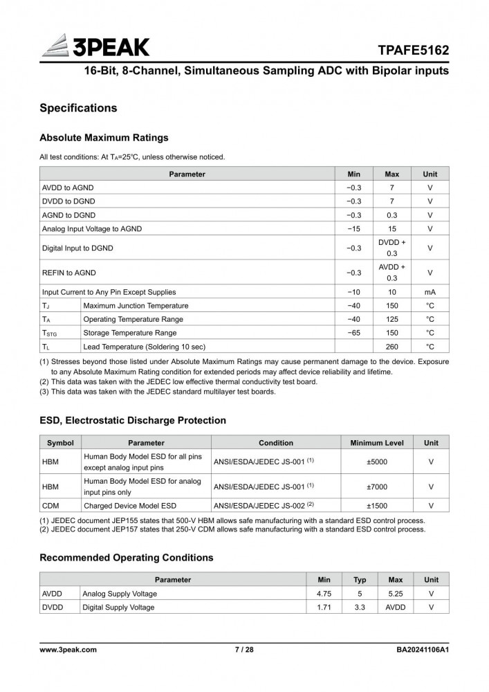 TPAFE5162SI08-QP7R datasheet page 7