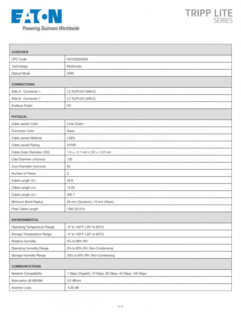 N820-10M-OM5 technical document page 2