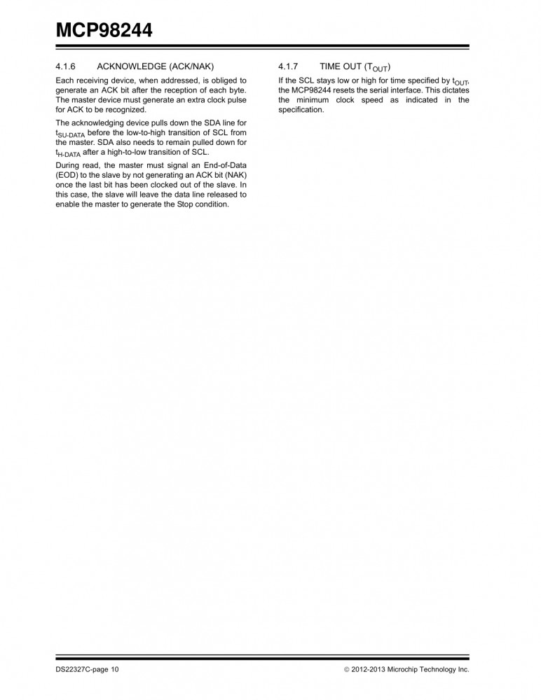 MCP98244 technical document page 10