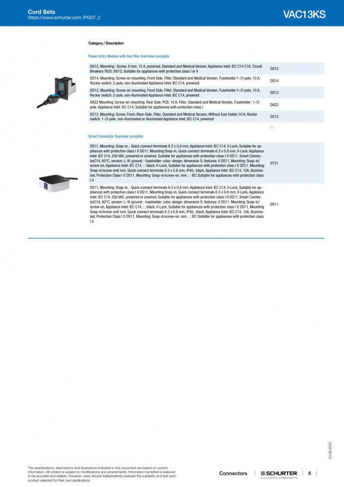 SCHURTER 6051.2007 technical document page 5