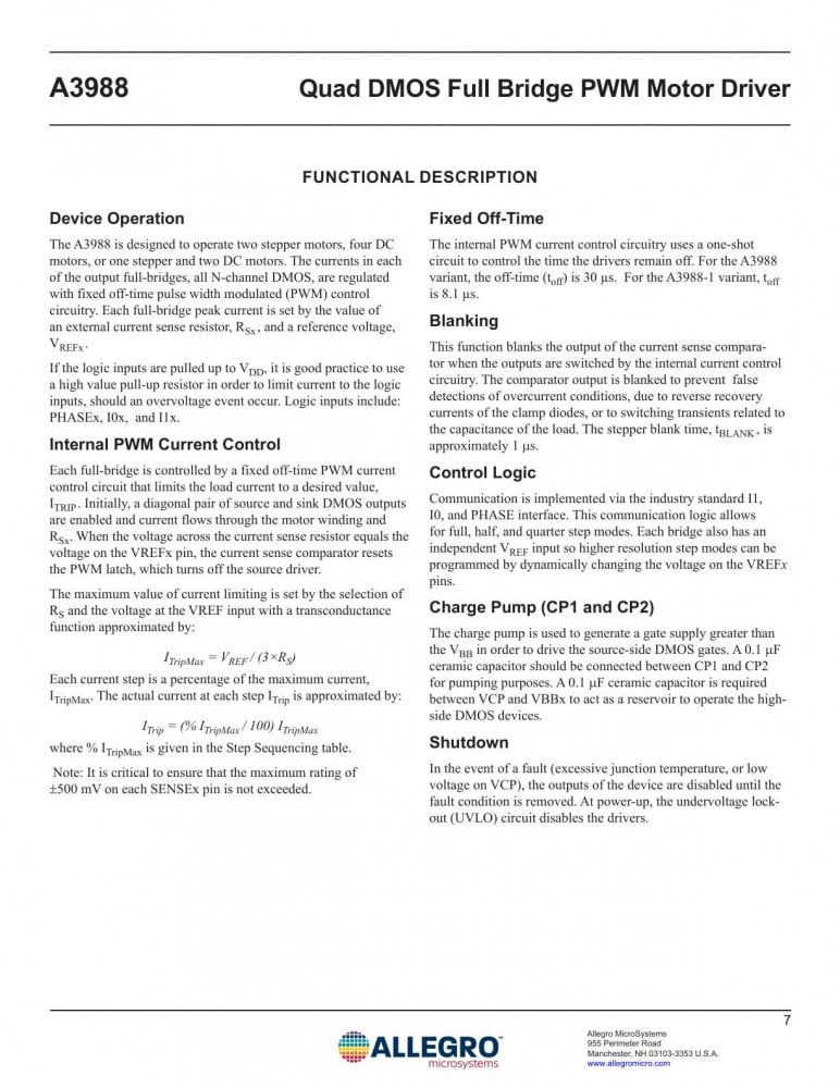 A3988 datasheet page 7