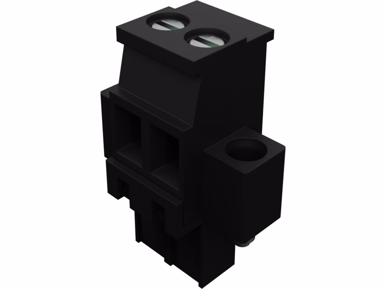 5.00mm Pitch Eurostyle Vertical Plug, with Retention Screws and Reverse Imprinting, Front Wire Entry, Black, 2 Circuits for sale
