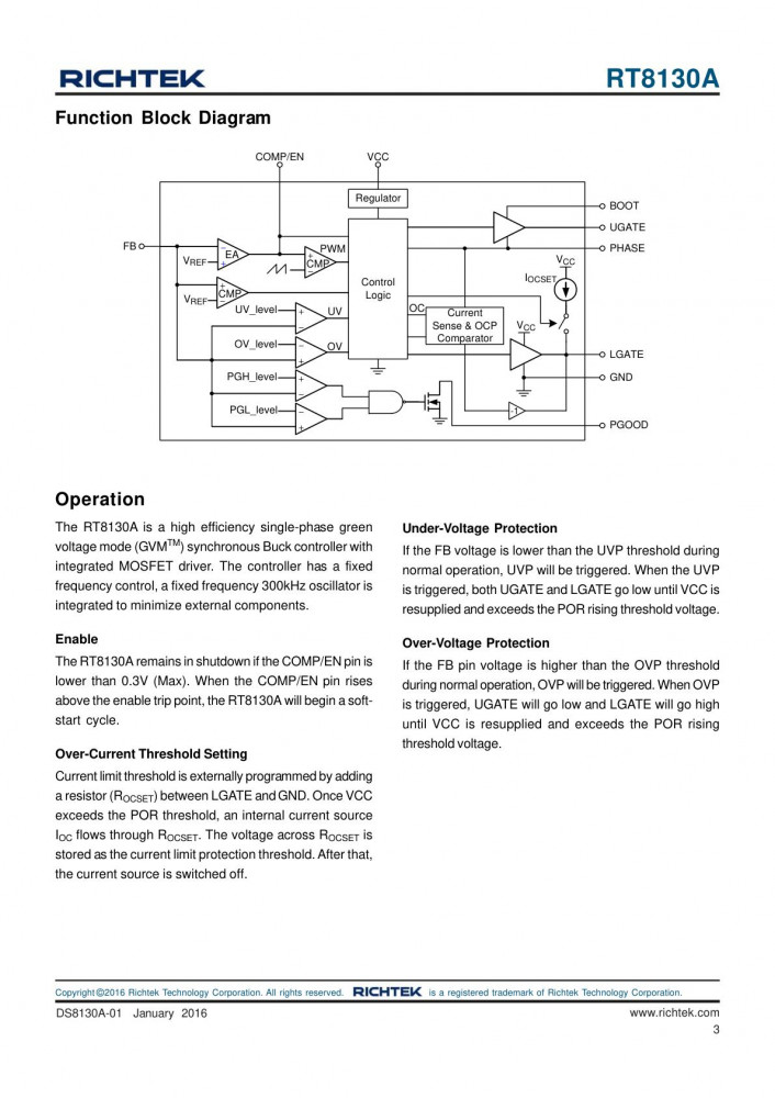 RT8130A datasheet page 3