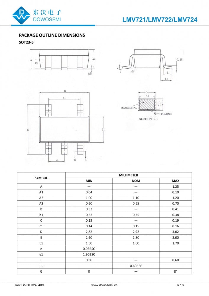 LMV721-DW datasheet page 6