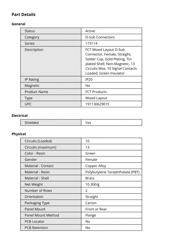 MOLEX 1731140480 technical drawing, page 2