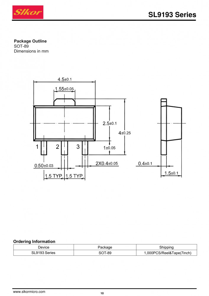 SL9193 datasheet page 10