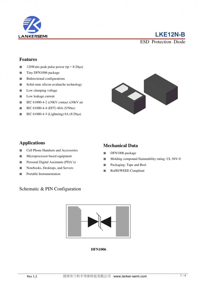 LKE12N-B datasheet page 1