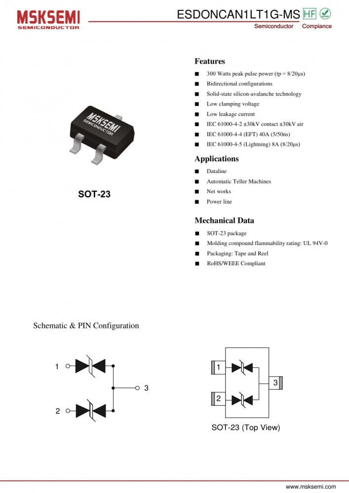 ESDONCAN1LT1G-MS datasheet page 2