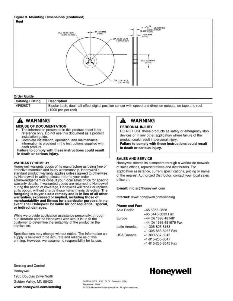 VF526DT technical document page 4