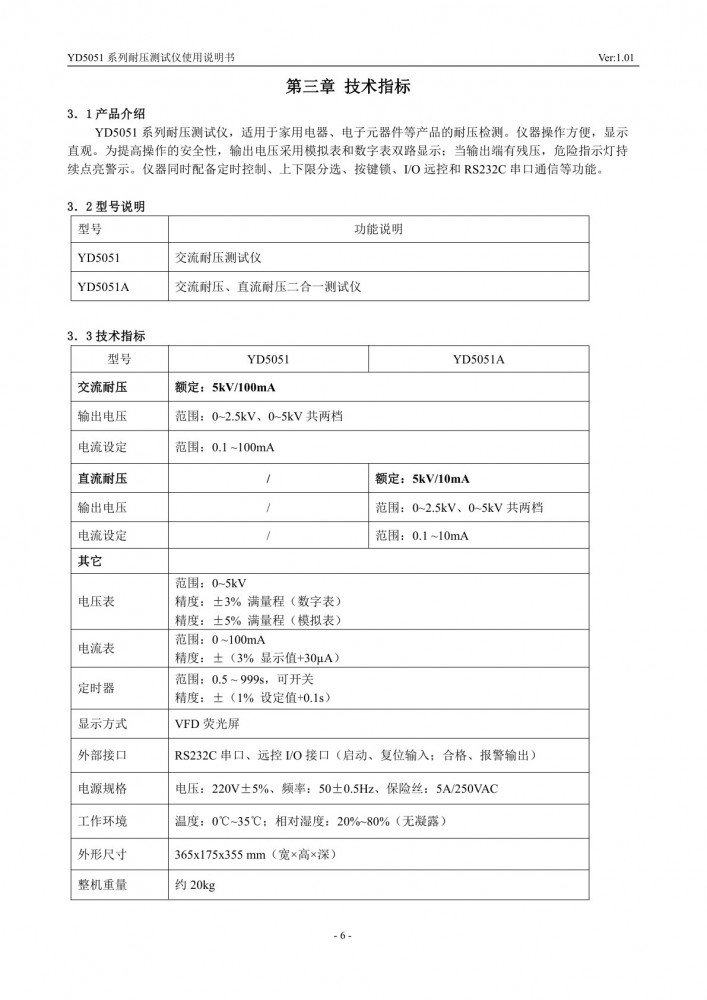 YD5051 manual page 7