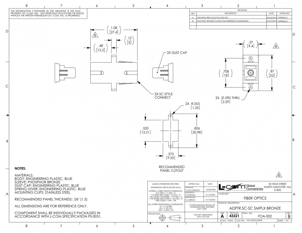L-com FOA-002 technical document preview