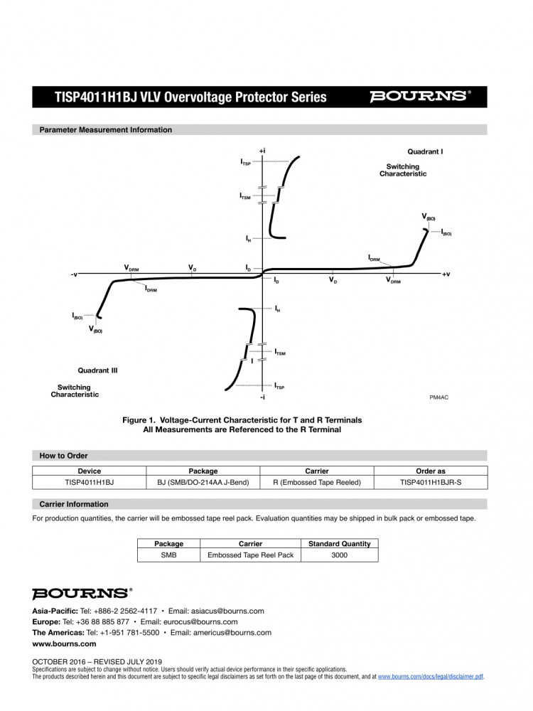 Bourns TISP4011H1BJ datasheet page 2