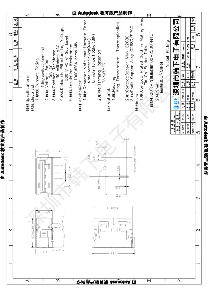 HX 10.0 QC6.3 ZB approval specification page 1