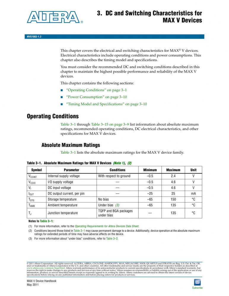 5M240ZT144C5N technical document page 1