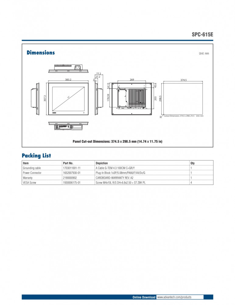 SPC-615E product documentation, page 2