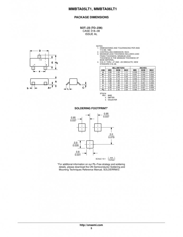 MMBTA06LT1 datasheet page 5